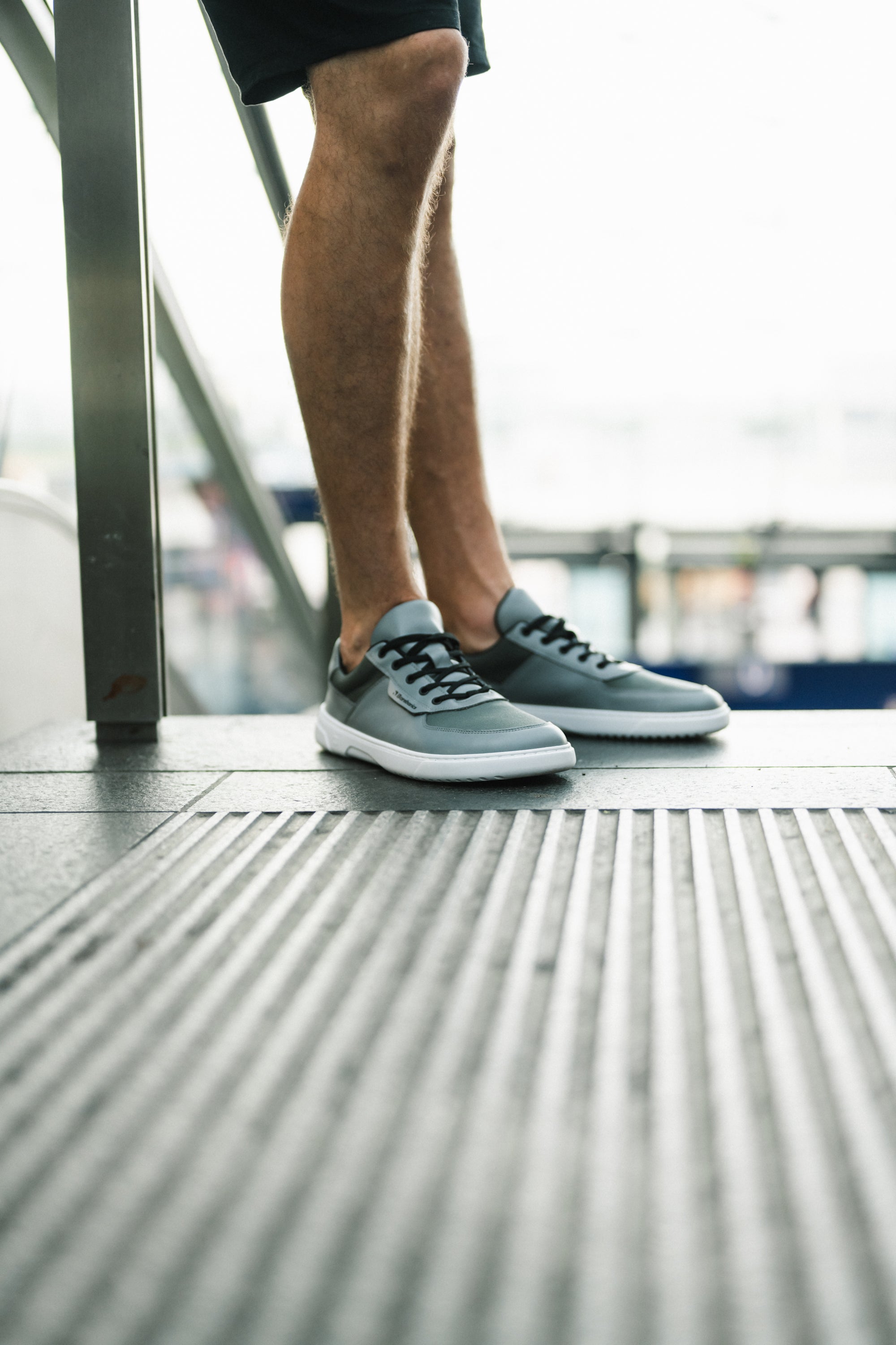 Barebarics Bravo Grey & White – Barefoot Shoes Australia